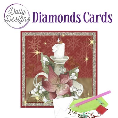 Dotty Design Diamond Cards - Poinsettia. Hobbyspeciaalzaak Bruinink